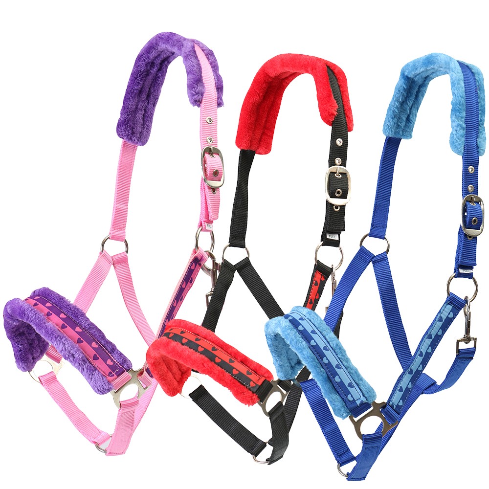 Rancher Hearts Fleece Halter